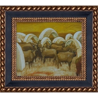 ArtistBe Bulls with Verona Black and Gold Braid, 12.75" x 14.75" - Bed Bath & Beyond - 31115074